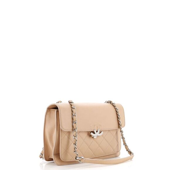 CHANEL | Bags | Chanel Cc Box Flap Bag Quilted Calfskin Small Neutral ...